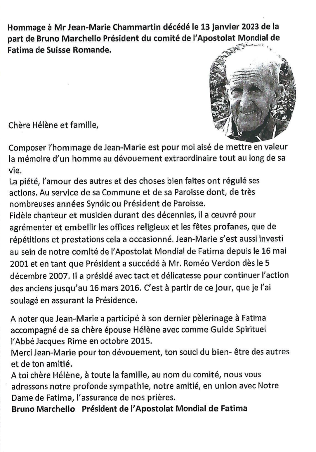 HOMMAGE À M. JEAN-MARIE CHAMMARTIN, ANCIEN PRÉSIDENT DU CRAMF – Centre ...